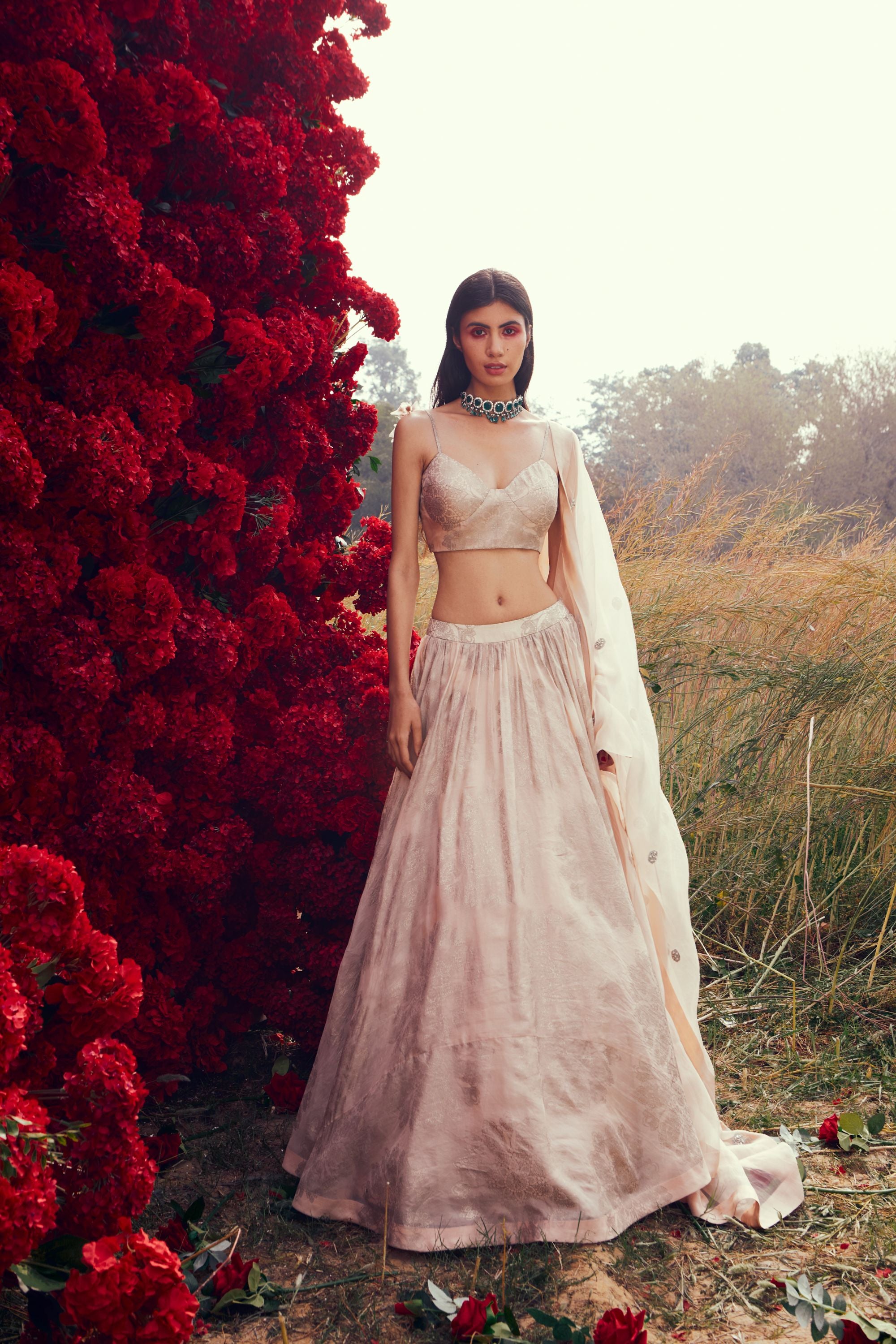 Champagne Tara Lehenga Set – Bhumika Sharma